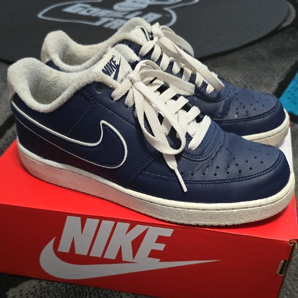 Nike | Shoes | Nike Court Vision Navy Blue M 65 W 8 | Poshmark